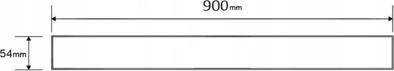 Mexen Flat MGB krytka na odtok 90 cm, černé sklo - 1026090