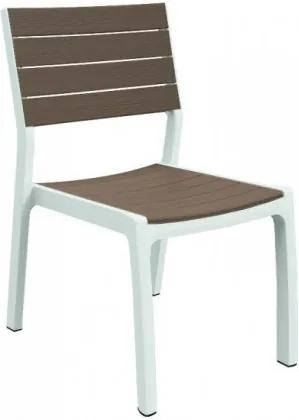 Designová zahradní židle HARMONY - bílé + cappuchino