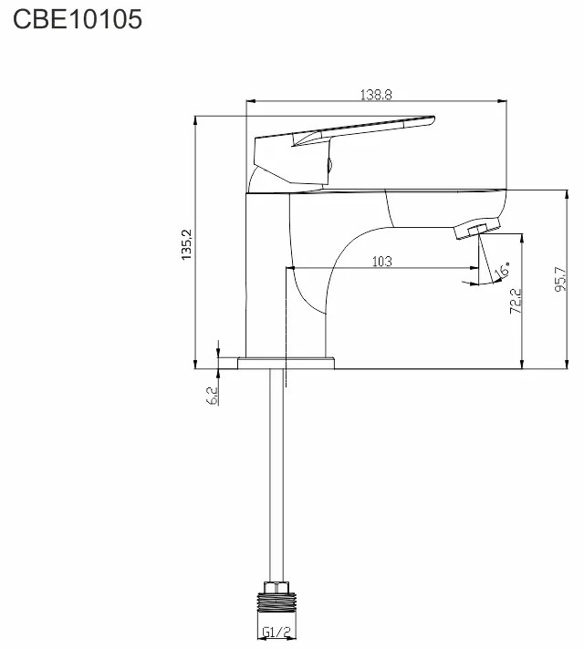 Mereo Viana umyvadlová stojánková baterie s bidetovou sprchou mosaz chrom CBE10105