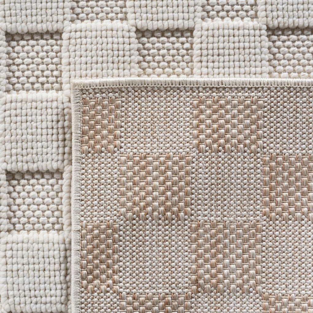 Ayyildiz, Kusový koberec Helix 2203 cream, 80x150, bílá, chodba / předsíň