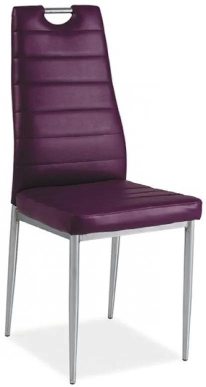 Signal Jídelní čalouněná židle H-260 fialová/chrom