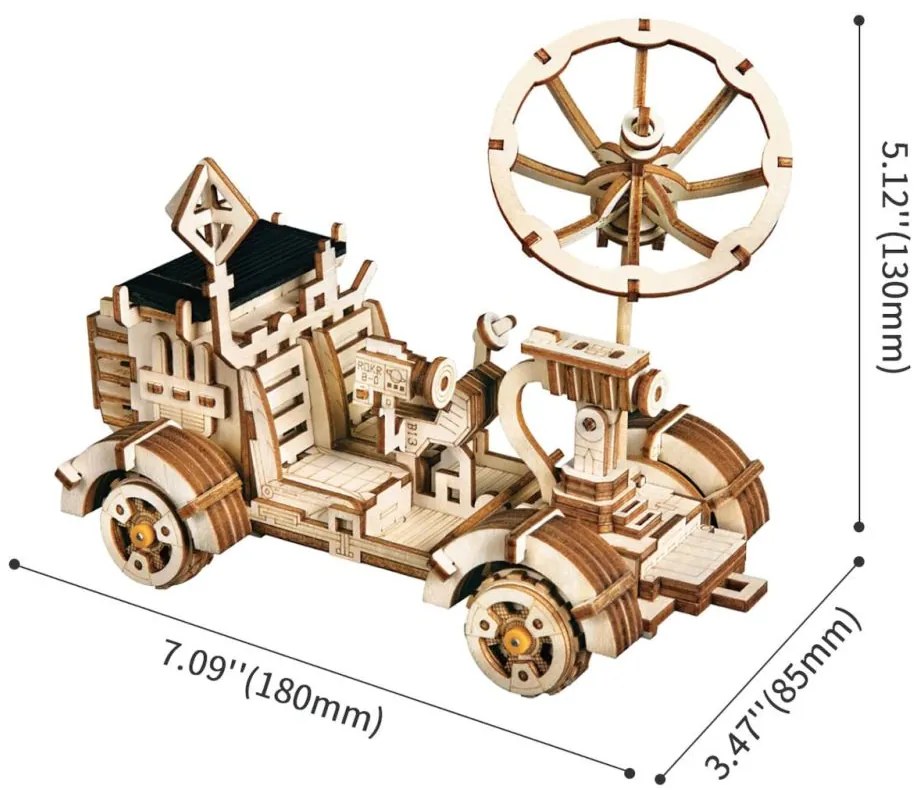RoboTime 3D skládačka na solární pohon Lunární vozidlo