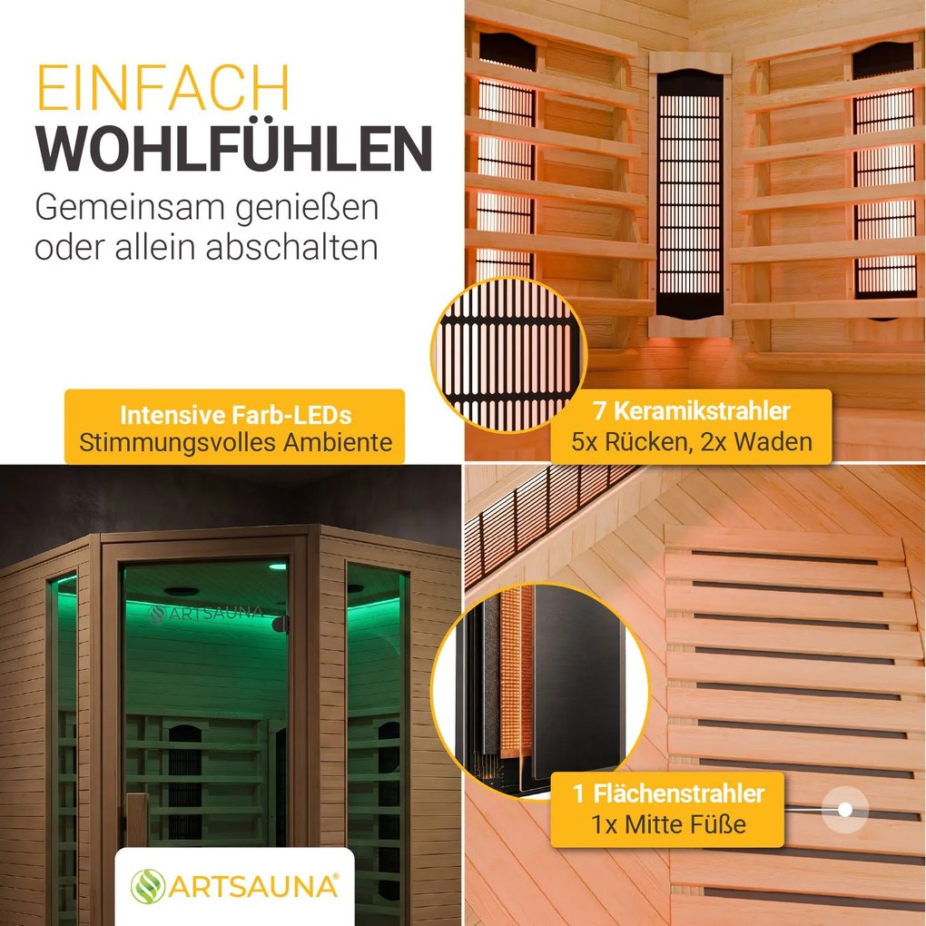 Artsauna Rohová infrasauna Nyborg E150V