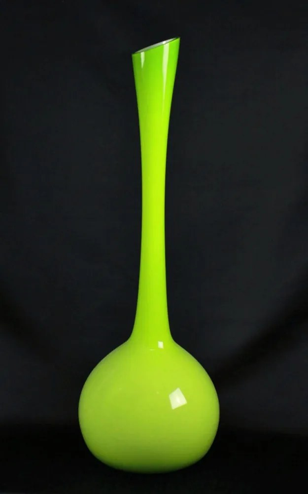 Váza designová Koule střední citronová 80cm