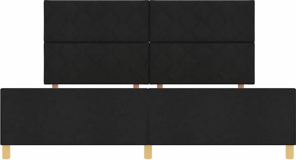 Rám postele s čelo Černá 200 x 200 cm textil 3344832