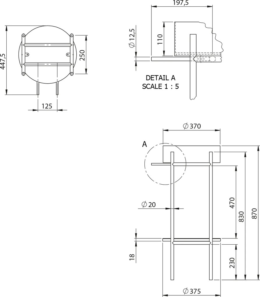 Sapho Sapho, PUNO podstavec s umyvadlem 375x870x448xmm, zlatá mat, SKA380-5-01