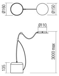 Redo 01-1823 - Lustr na lanku DODO 1xE27/15W/230V pavouk bílá