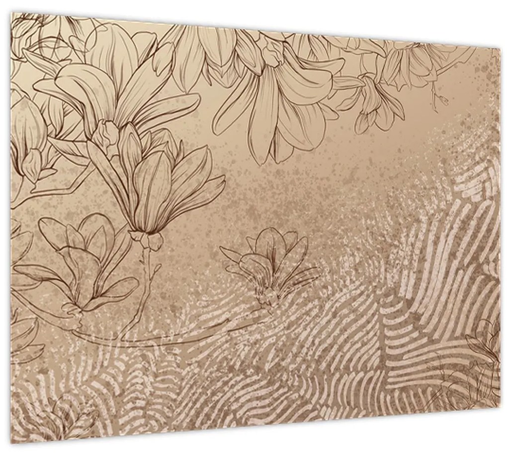 Obraz - Kreslené květy (70x50 cm)