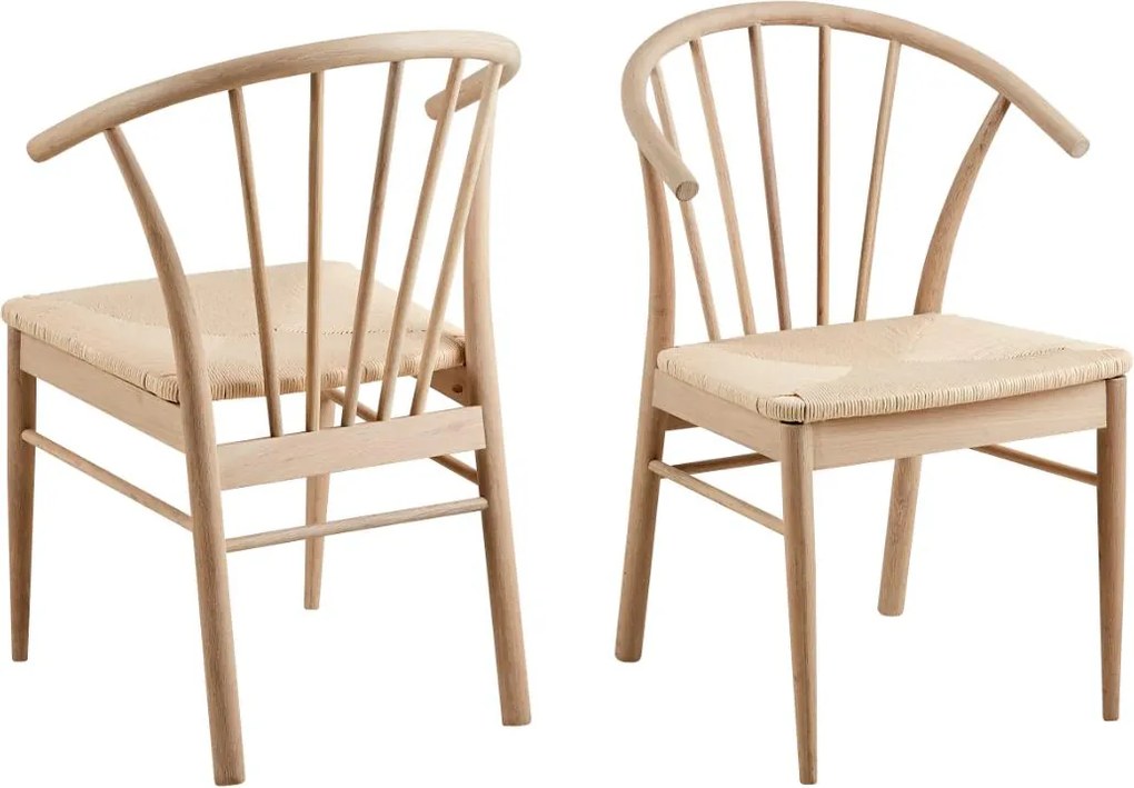 ACTONA Set 2 světlých židlí CASSANDRA 0000106959