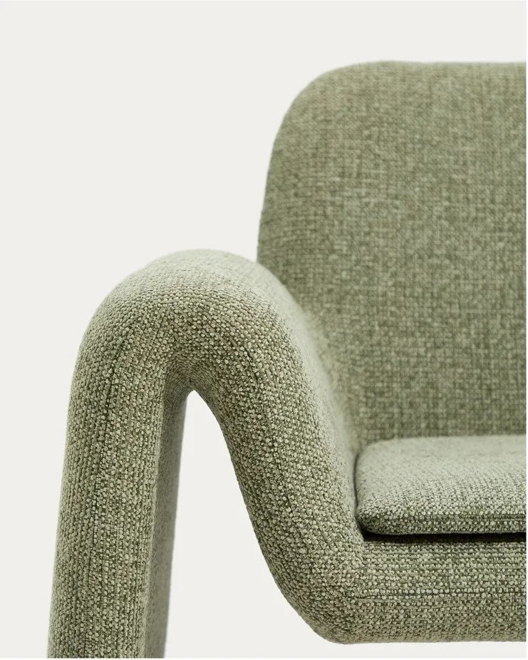 Zelené žinylkové křeslo Melvia – Kave Home