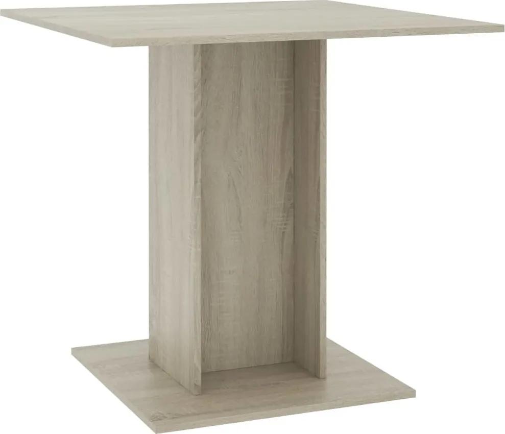 vidaXL Jídelní stůl 80 x 80 x 75 cm dřevotříska [800255] Barva: šedá sonoma