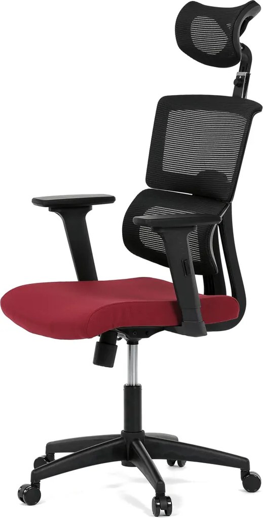 Ergonomická kancelářská židle MERANO - červená síťovina