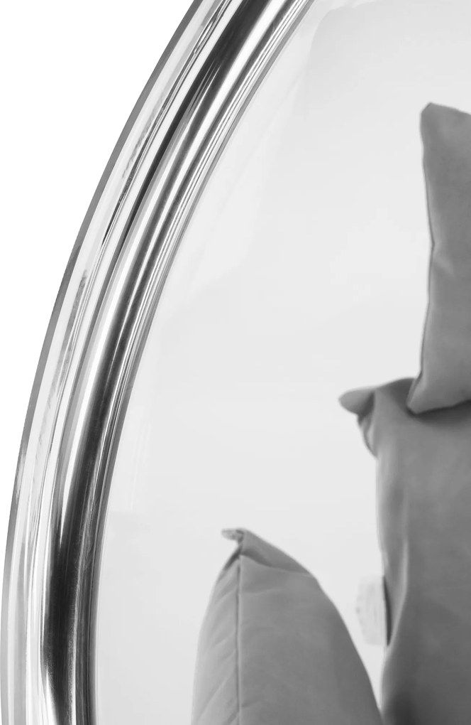 Závěsné křeslo se stojanem, transparentní/stříbrná/šedá, BUBBLE NEW TYP 3