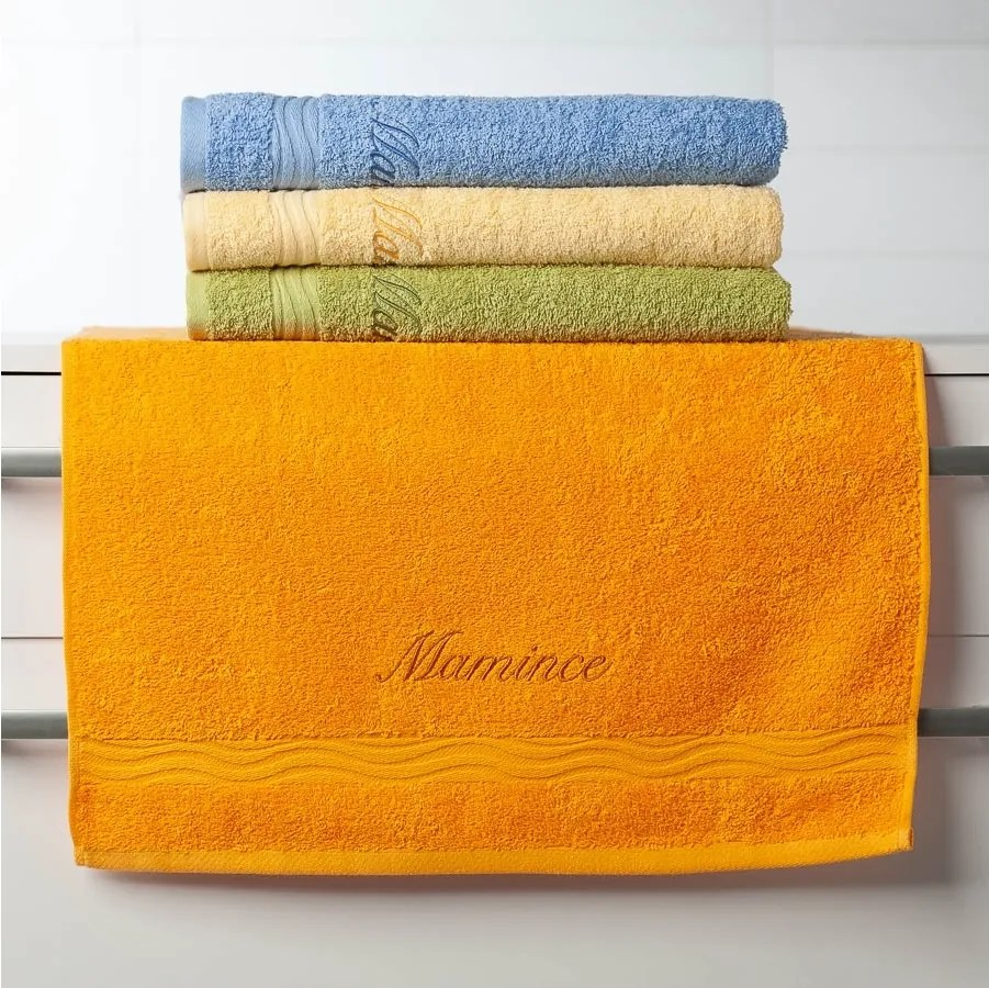 Veba ručník nora mamince - oranžová 50x100