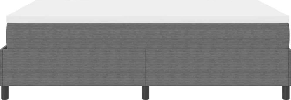 Postel s boxspringem Světle šedá a bílá 140 x 190 cm 3337462