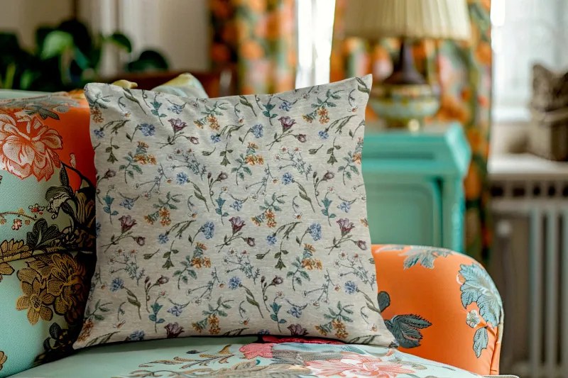 Ervi povlak na polštář Gobelínový - Divoké kvítí, různé rozměry