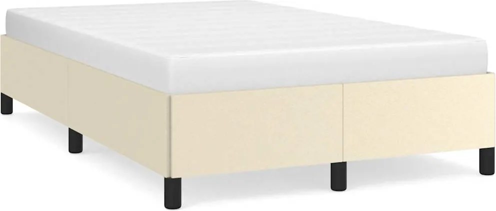 Rám postele bez matrace krémový 120x190 cm umělá kůže 3269647