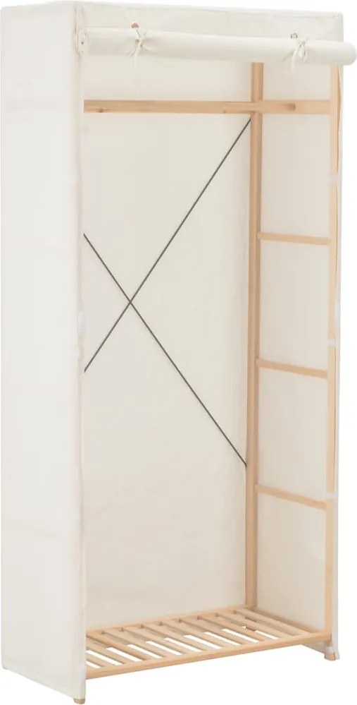Šatní skříň bílá 79 x 40 x 170 cm textil 248192