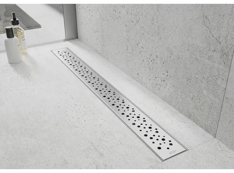 Mexen Flat nerezový sprchový žlab 60 cm vzor M12, 1021060-15