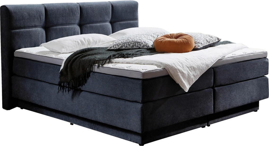 XXXLutz POSTEL BOXSPRING, 160/200 cm, modrá Carryhome - Postele s úložným prostorem - 002157034108