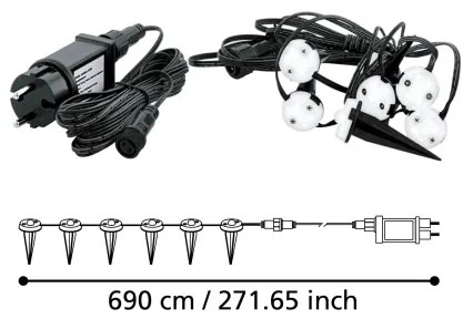Eglo 900117 - LED Venkovní dekorační řetěz SPINETOLI 6xLED IP65