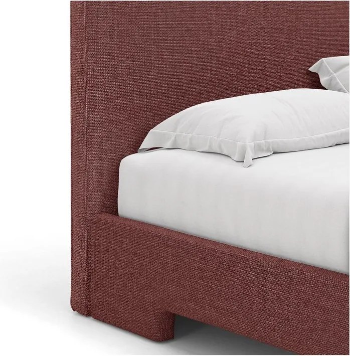 Růžová čalouněná dvoulůžková postel s roštem 180x200 cm Eda – Micadoni