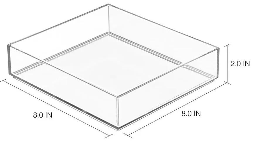 Transparentní organizér iDesign Clarity, 20 x 20 cm