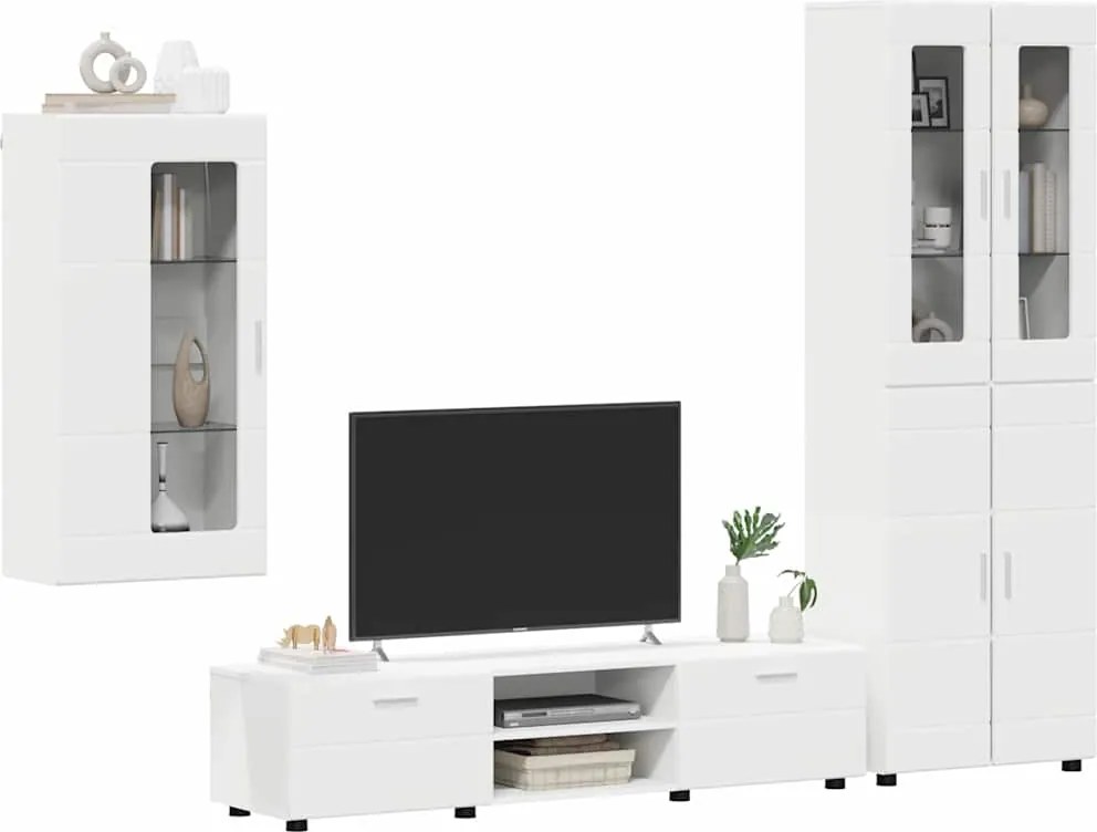 Sestava TV skříněk FLORIN 3 ks Bílá Kompozitní dřevo 3397964