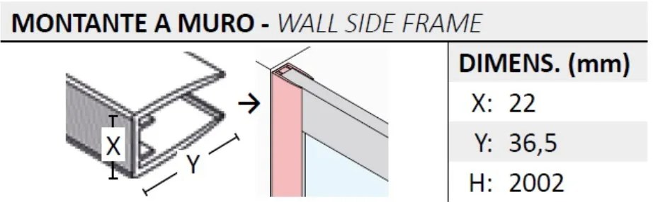 FORTE BE.COLORS WALK-IN BARVA rámu - 491 matt white, Rozměr A - 120 cm, Výplň - Millerighe bezpečnostní sklo - 6 mm BBCO503491S03