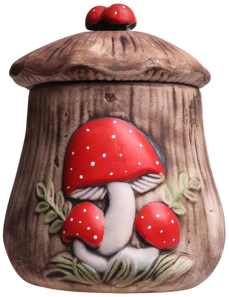 Dóza na sušené houby Popis: Dóza malá - hnědá houba