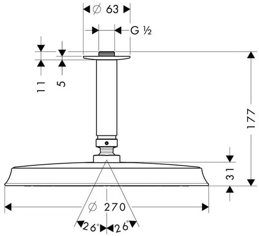 Hansgrohe Raindance Classic Hlavová sprcha 27405000