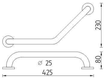 Nimco Madlo lomené 425x25 mm BM 7035L-18