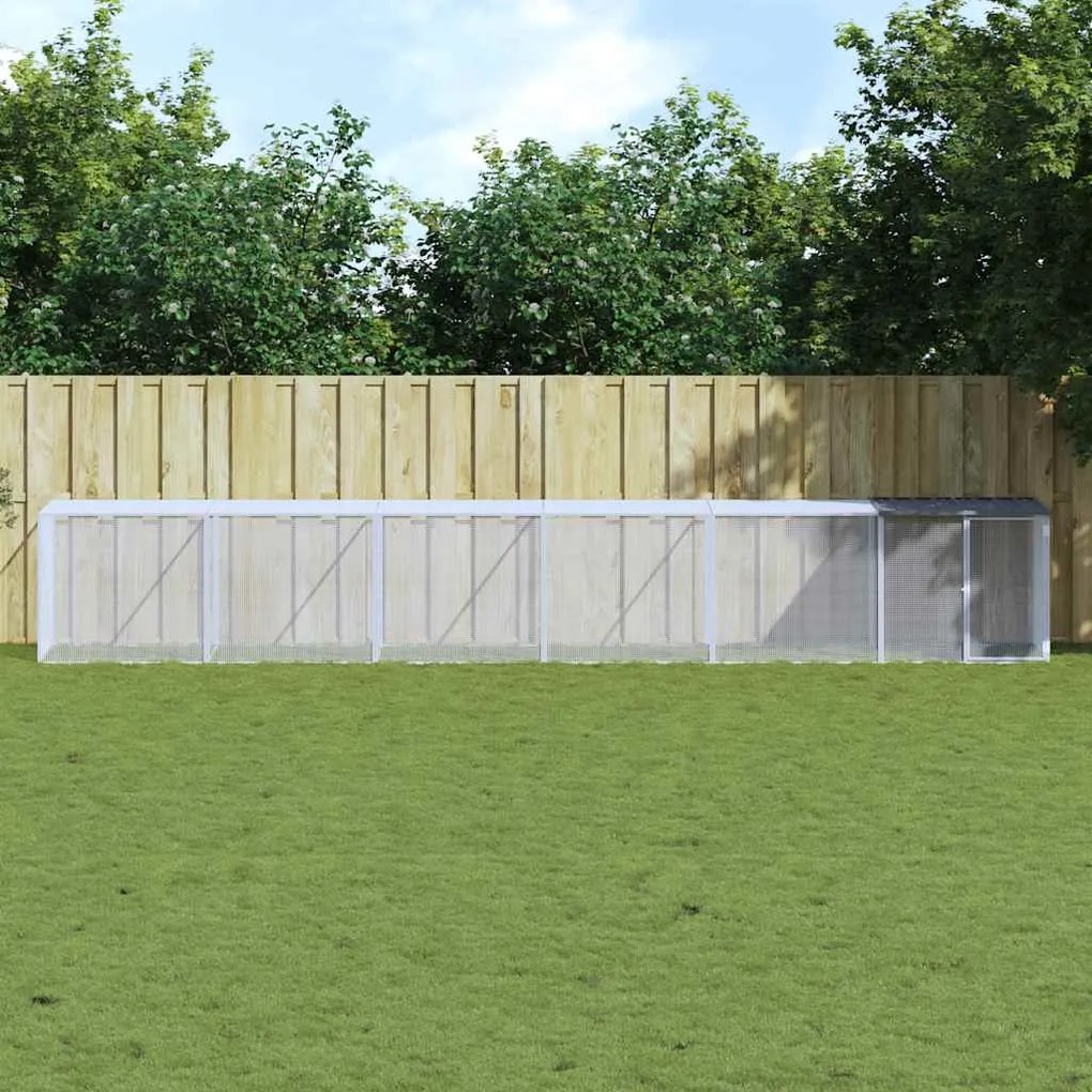 Klec pro kuřata se střechou antracitová 603 x 98 x 90 cm ocel 3189041