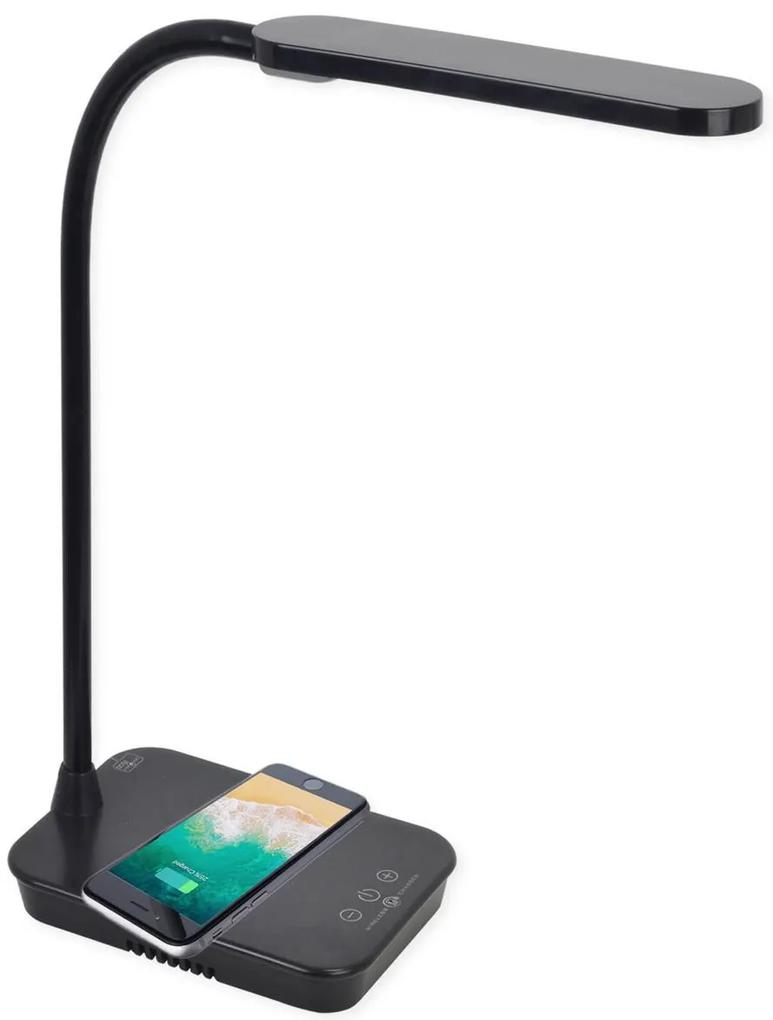 LED stolní lampa s bezdrátovou nabíječkou LUISA B, černá Top-light LUISA C Luisa C