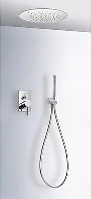 TRES - Podomítkový jednopákový sprchový set MAXs uzávěrem a regulací průtoku. Včetně podomítkového tělesa Sprchové kropítk 06218009