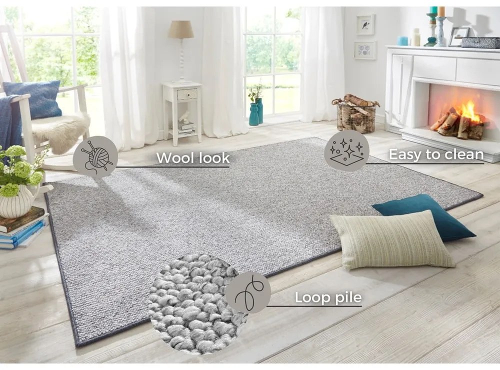 Šedý koberec 80x150 cm Wolly – BT Carpet
