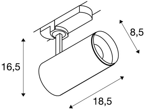 Lištové LED svítidlo SLV NUMINOS DALI M 13W 3000K 60° černé 1004468