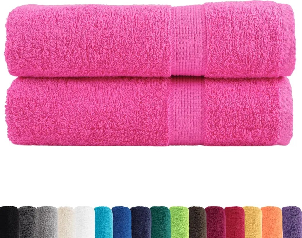 Prémiové osušky SOLUND 2 ks růžové 100x150 cm 600 g/m² 137527