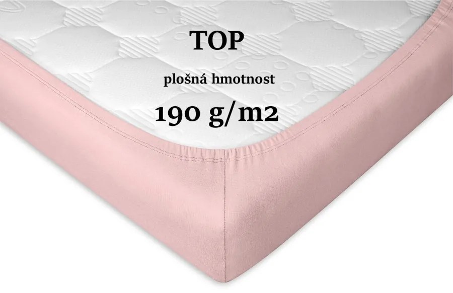 DADKA Jersey prostěradlo pudrové Rozměr 35x75x2