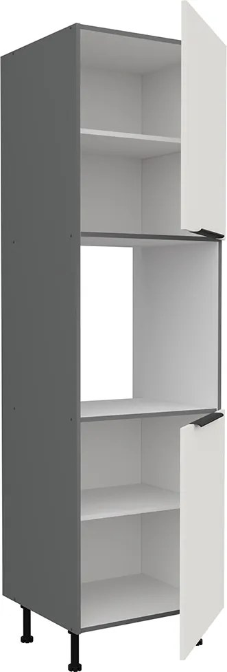 ARIA aw | vysoká skříňka 60 DP-215 2F na vestavnou troubu | 60 cm | ANTI FINGERPRINT povrch | antracit/bílá