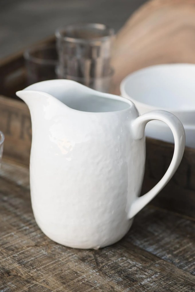 IB LAURSEN Porcelánový džbánek Delicate White 1l, bílá barva, porcelán