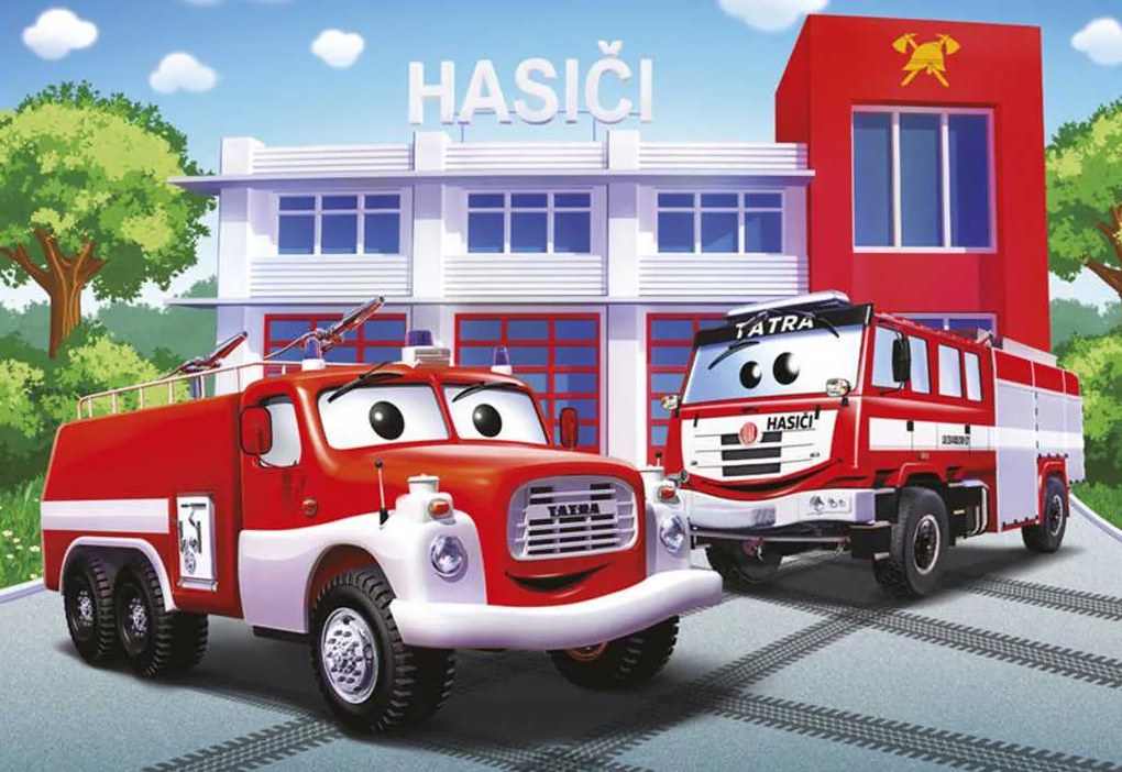 DINO Puzzle Tatra hasiči 24 dílků 26x18cm skládačka v krabici dn351653