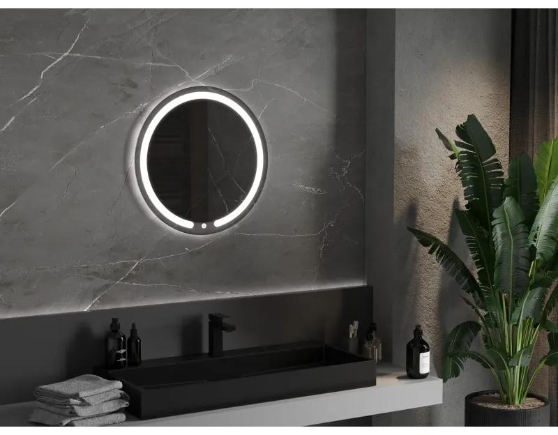 Mexen Rose podsvícené koupelnové zrcadlo 60 x 60 cm, LED 6000K, ventilátor - 9810-060-060-611-00