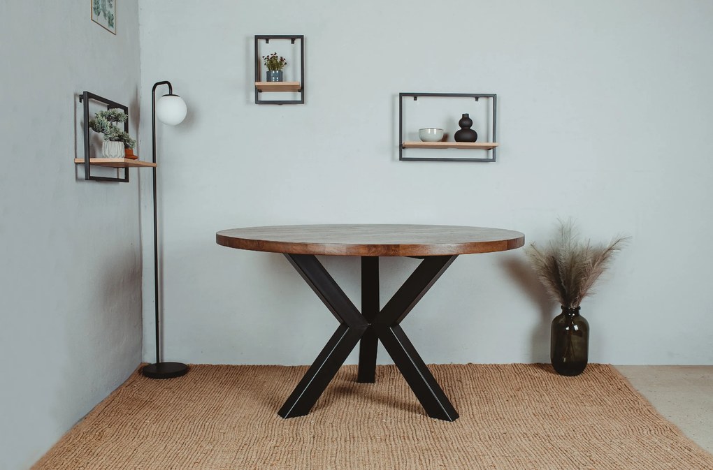 Wudboys Jídelní stůl ROUND - IKS Barva kovu: Bílá, Dřevo: Jasan, Rozměr: Průměr 100 cm, moderní skandinávský styl