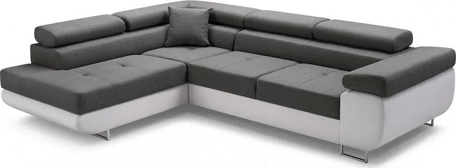 Casarredo - Komfort nábytek Rohová sedací souprava ADRIANA rozkládací s úložným prostorem, Monolith 97/Monolith 84 | Umístění rohu: roh na pravé straně (viz obrázek)