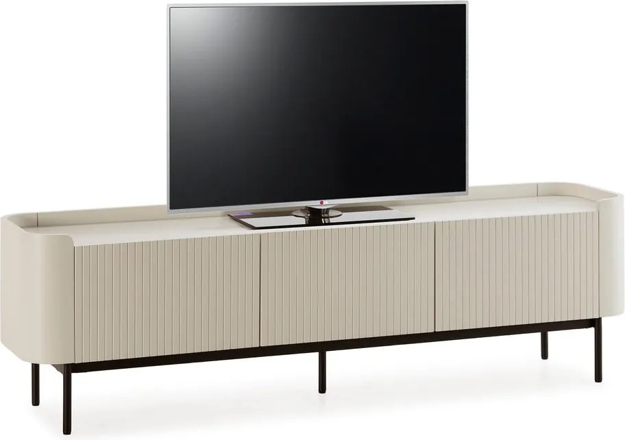 Krémový TV stolek 180x55x40 cm Willa – MOME