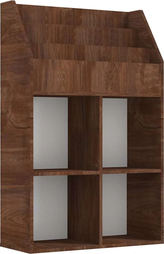 Dětský regál na časopisy hnědý dub 71 x 30 x 114 cm kompozit 339535