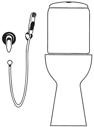 Sapho, DELUXE bidetová sprcha s držákem, chrom, 12327205017