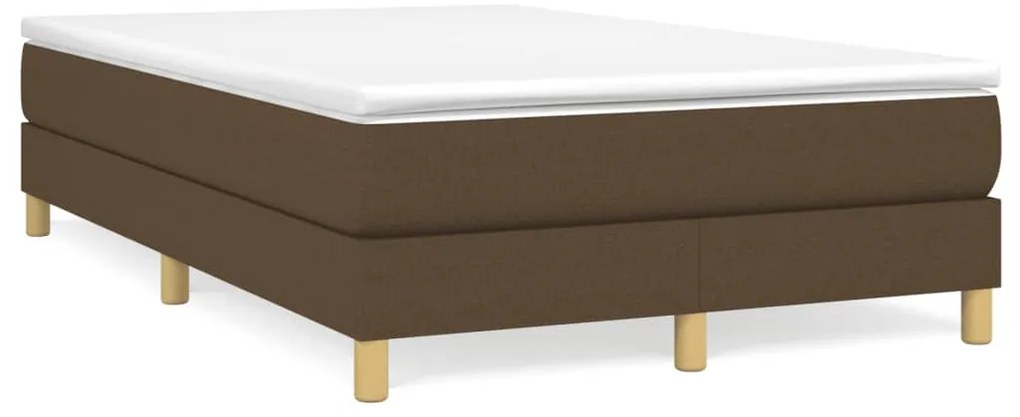 Box spring postel s matrací tmavě hnědá 120x190 cm textil 3269667