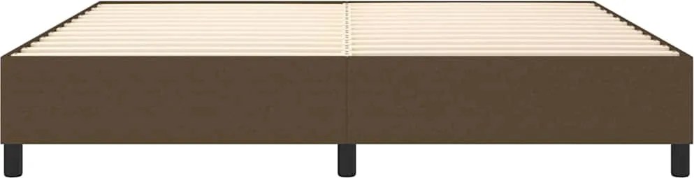 Rám postele s boxspringem tmavě hnědý 200 x 200 cm textil 3120889